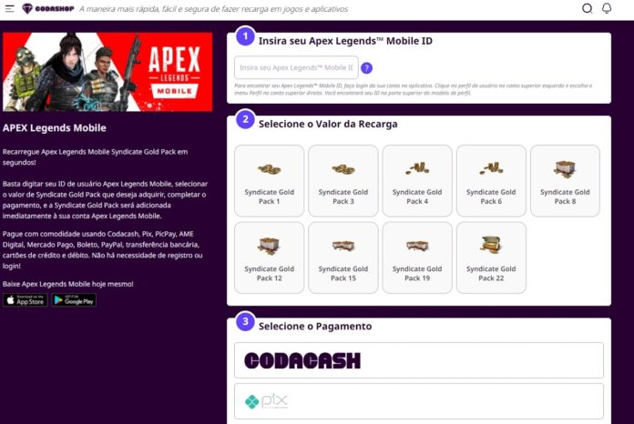 Apex Legends Mobile já pode ser recarregado na Codashop com cashback ...
